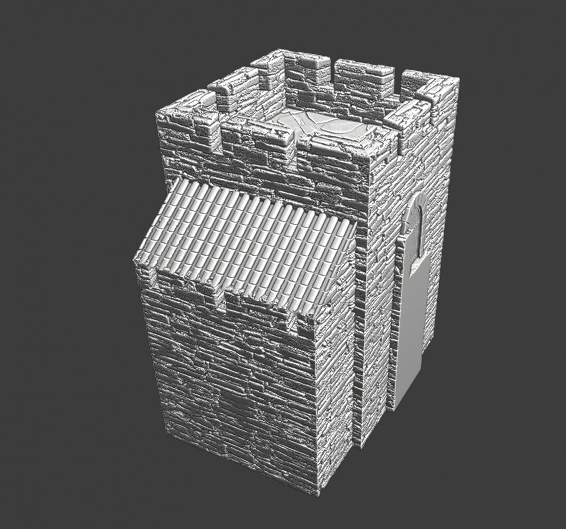 Small Tower with extra battlements - Modular castel system – 🏅 EboraMiniatures