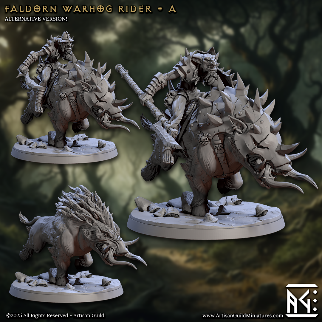 Faldorn Warhogs Riders – 🏅 EboraMiniatures