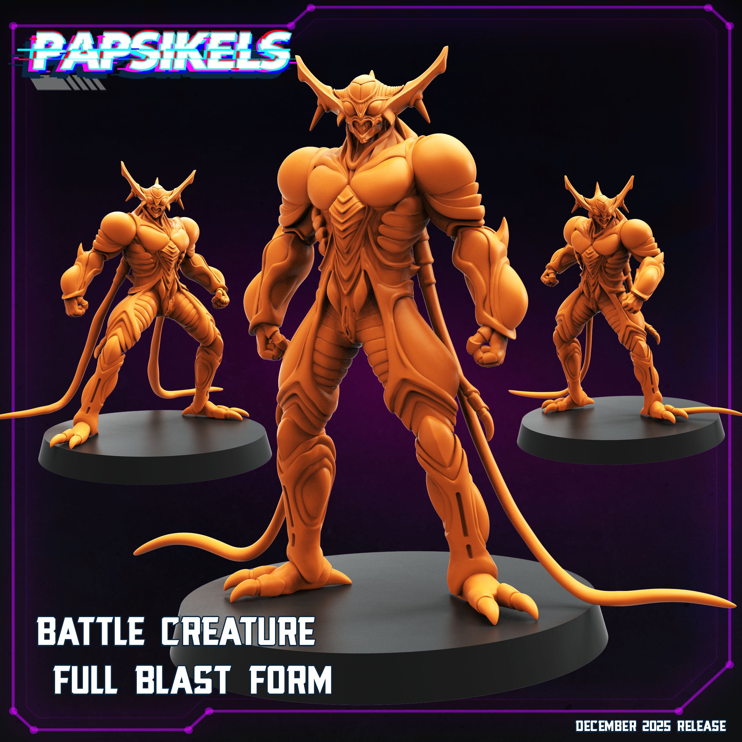 Battle Creature Full Blast Form (3 variantes) – 🏅 EboraMiniatures