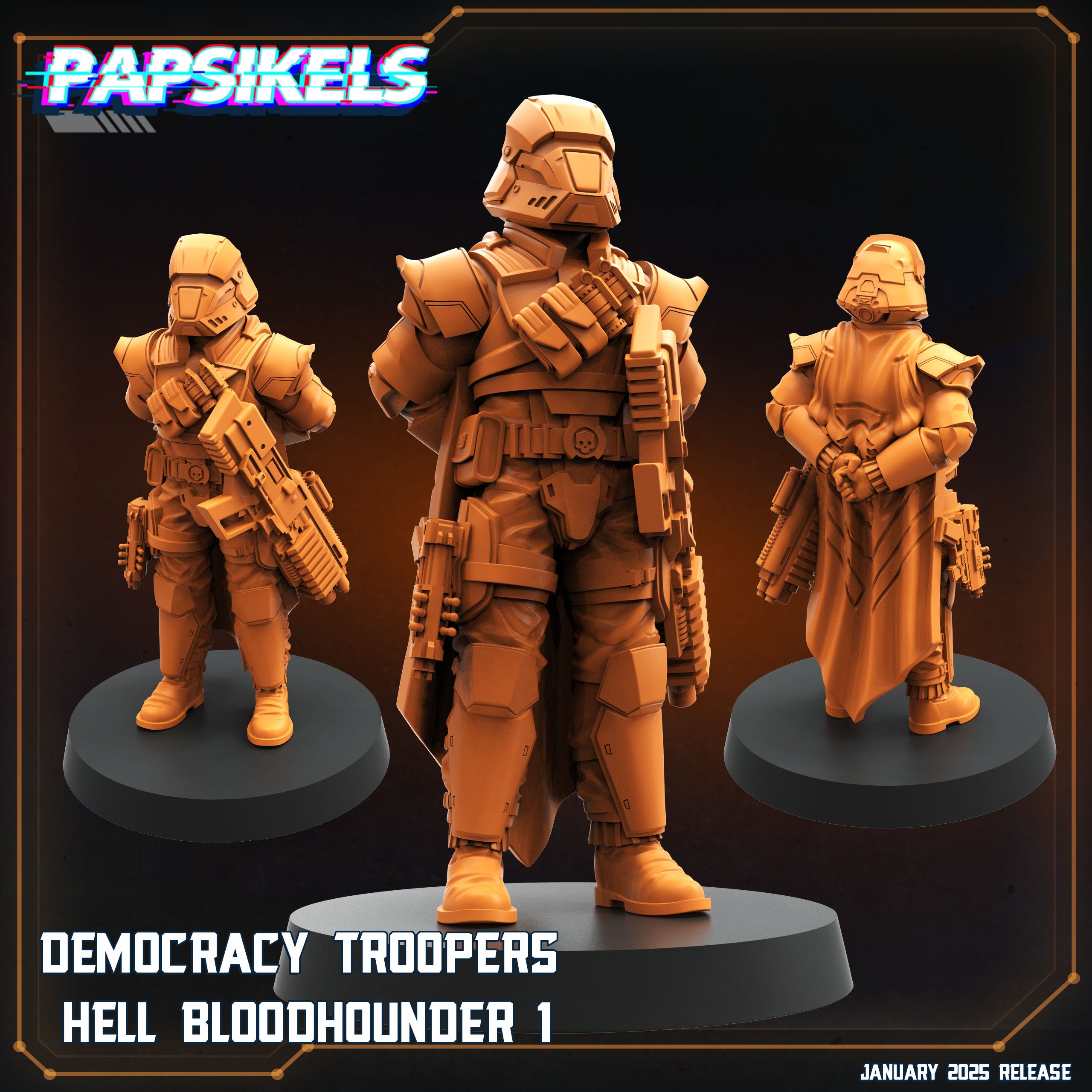 Democracy Trooper Hell Bloodhounder (5 modelos) – 🏅 EboraMiniatures