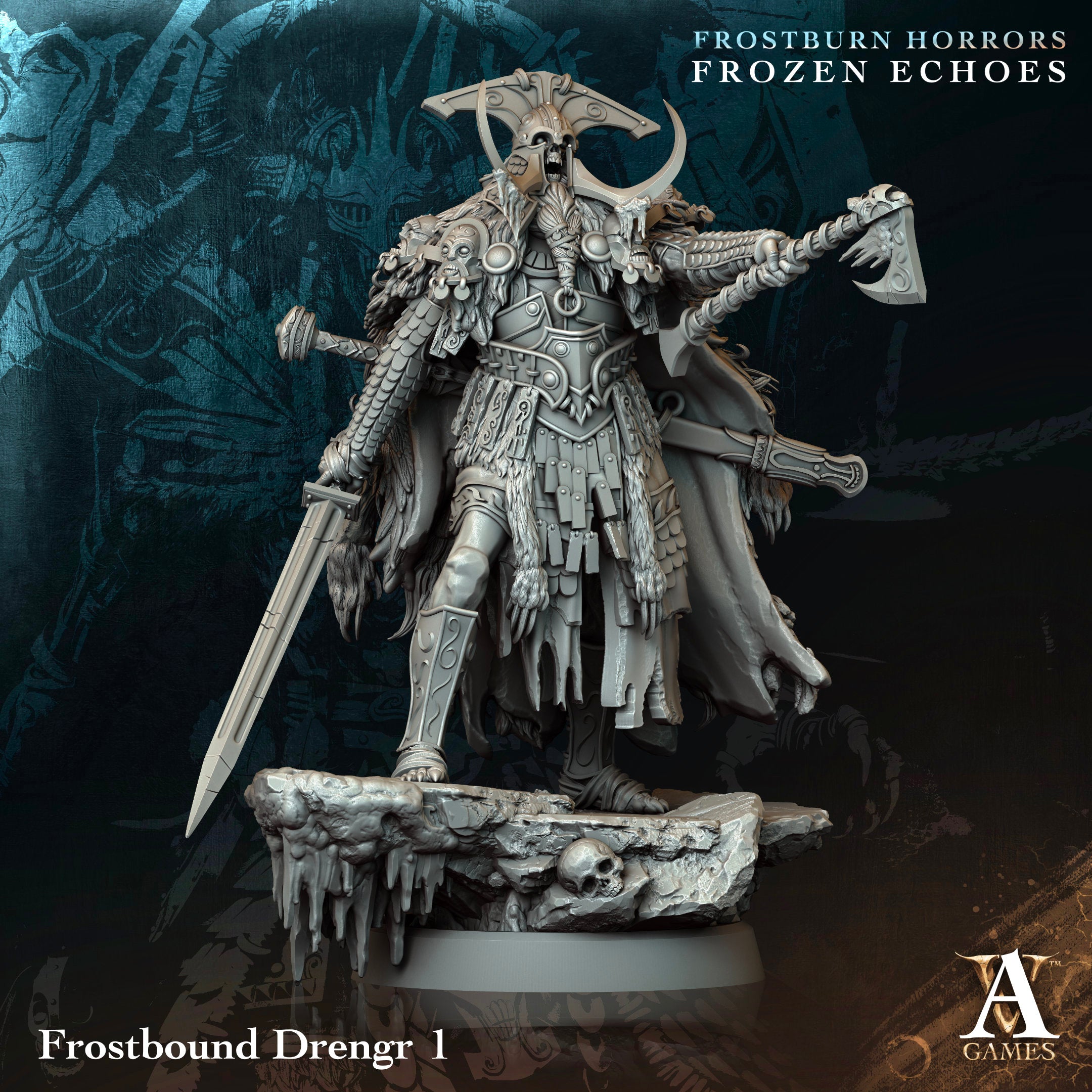 Frostbound Drengr (4 modelos) – 🏅 EboraMiniatures