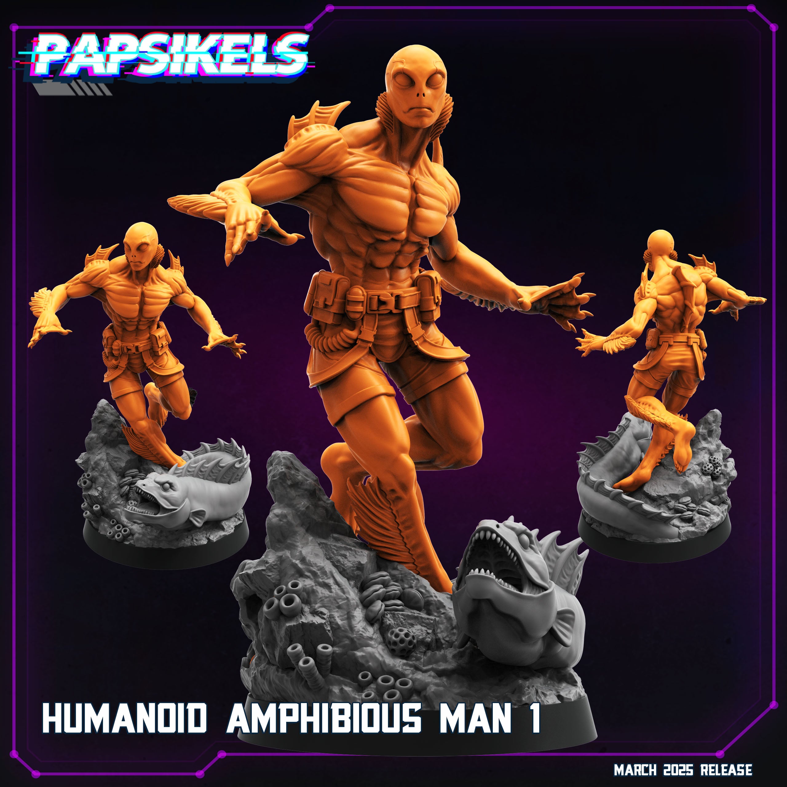 Humanoid Amphibious Man – 🏅 EboraMiniatures