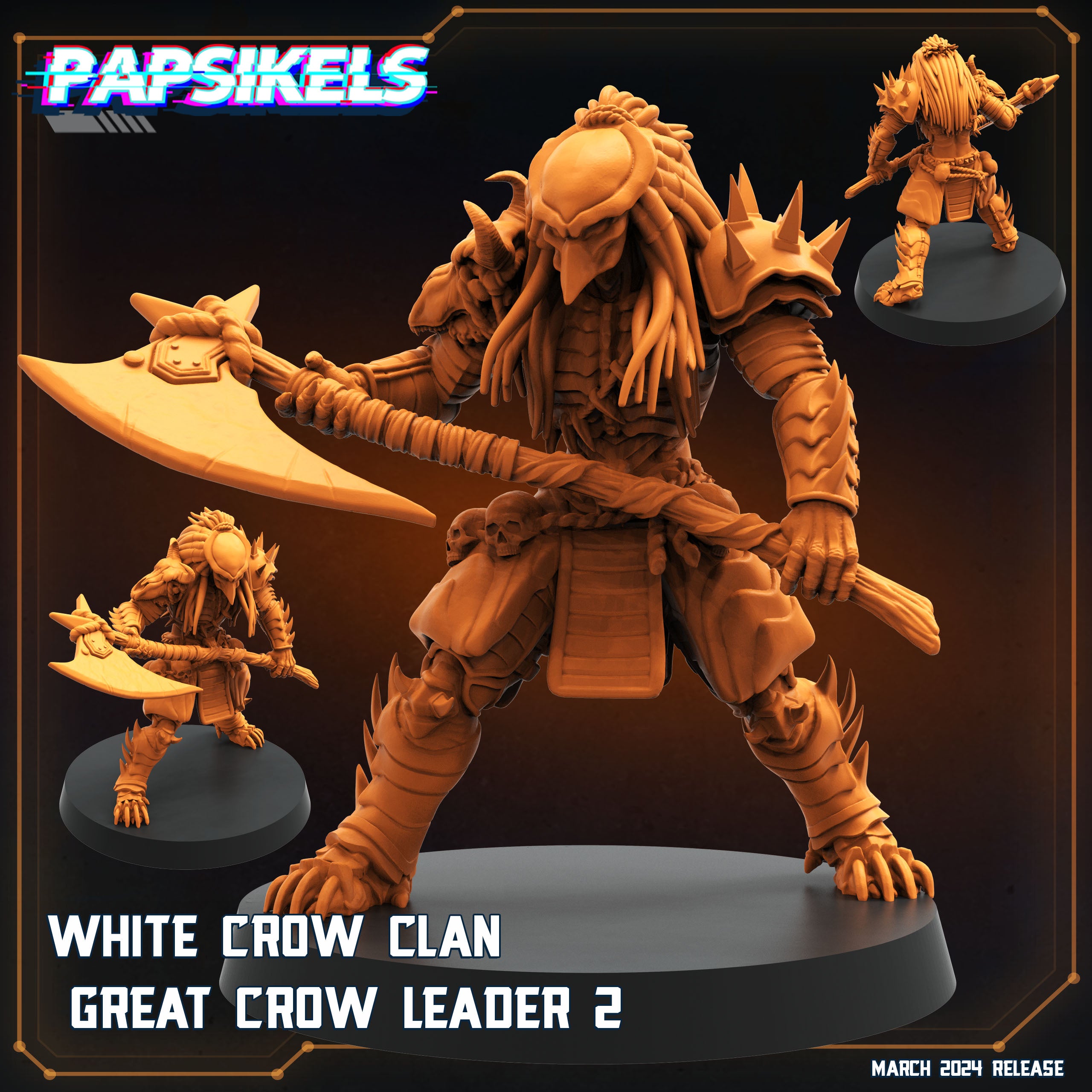White Crow Clan Great Elder Leader 2 – 🏅 EboraMiniatures