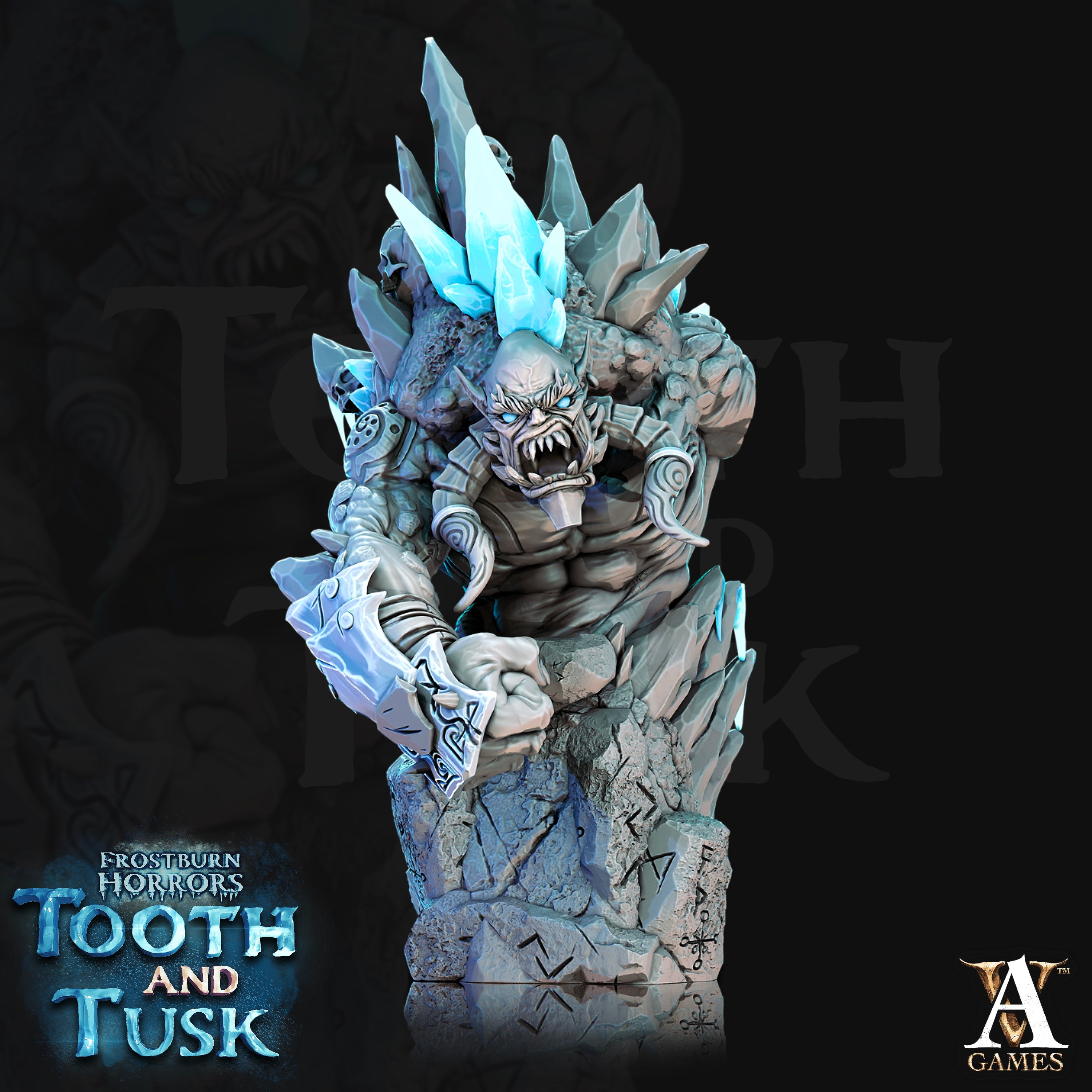 Ice Troll Bust – 🏅 EboraMiniatures